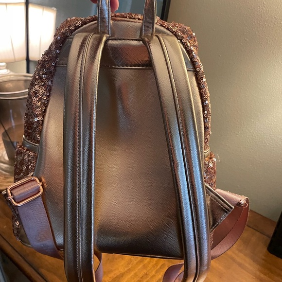 Loungefly | Bags | Loungefly Disney Gold Sequin Mini Backpack | Poshmark